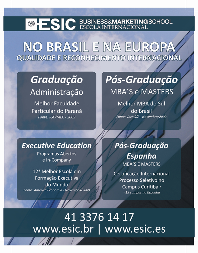 ESIC Business & Marketing School anuncia na Veja Curitiba - Básica ...