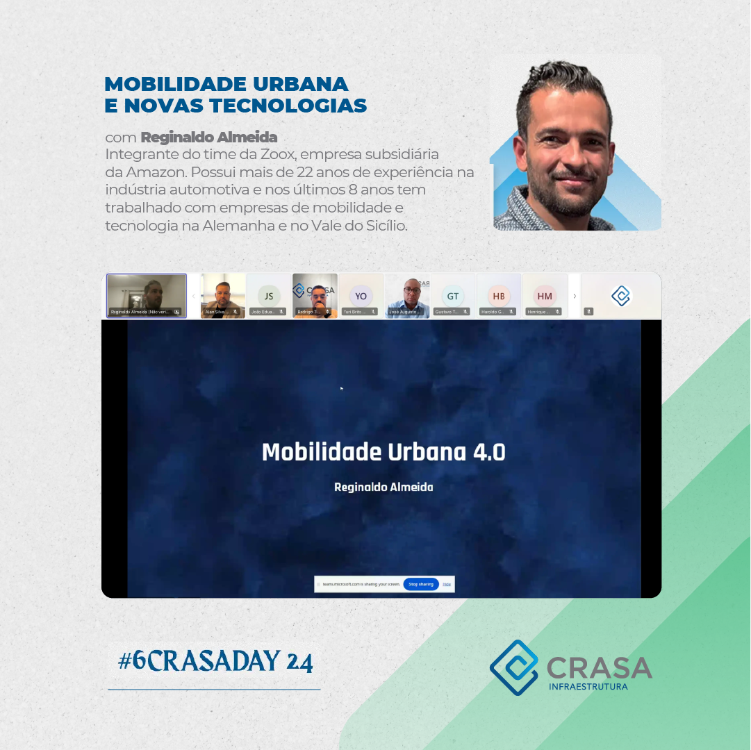 CRASA aborda mobilidade urbana e novas tecnologias durante 6º CRASA Day ...